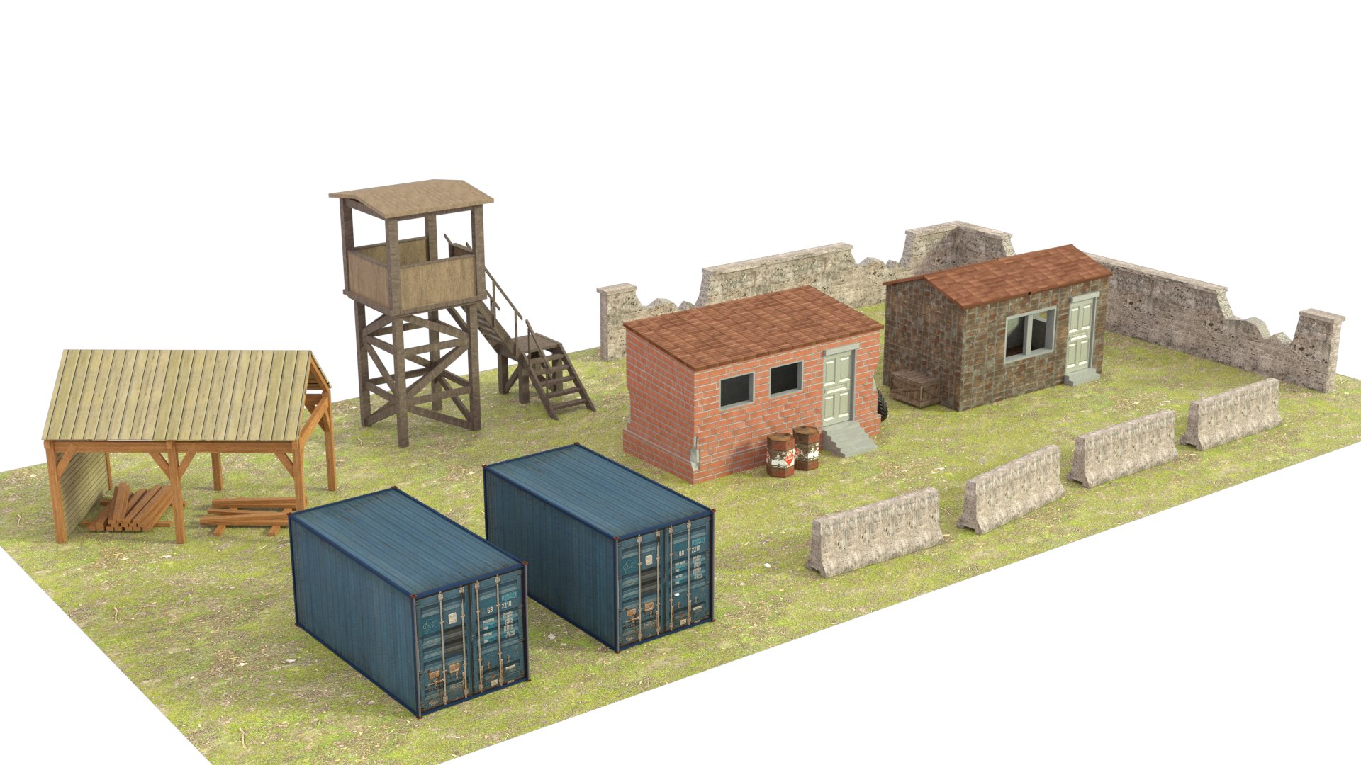 Military Base 3D Model - TurboSquid 1733551