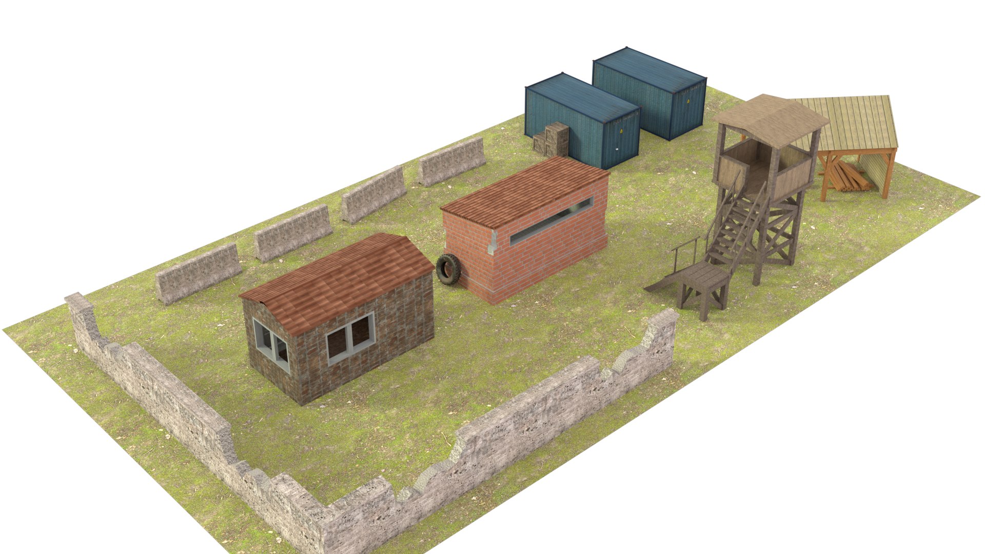 Military Base 3D Model - TurboSquid 1733551