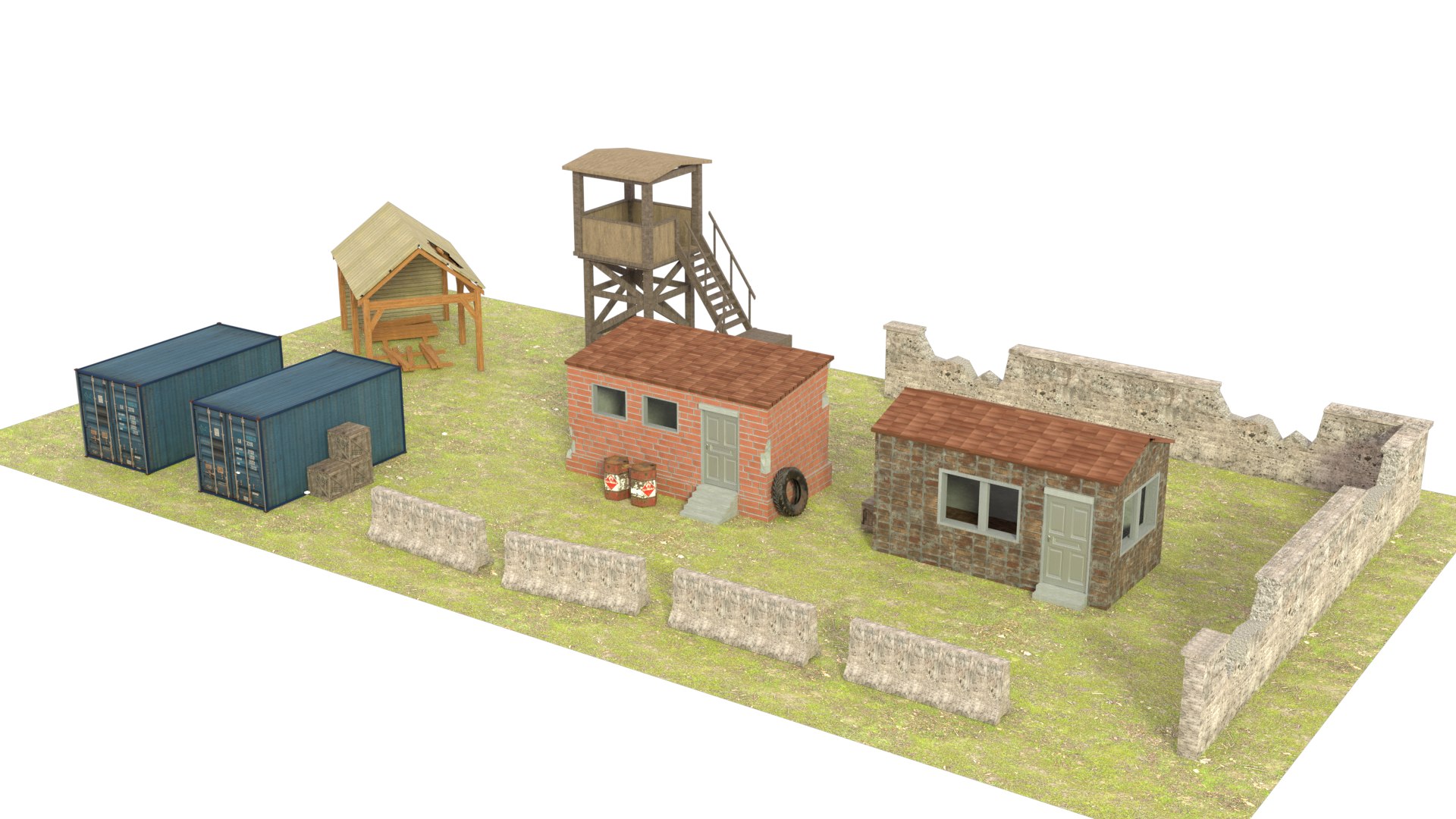 Military Base 3D Model - TurboSquid 1733551