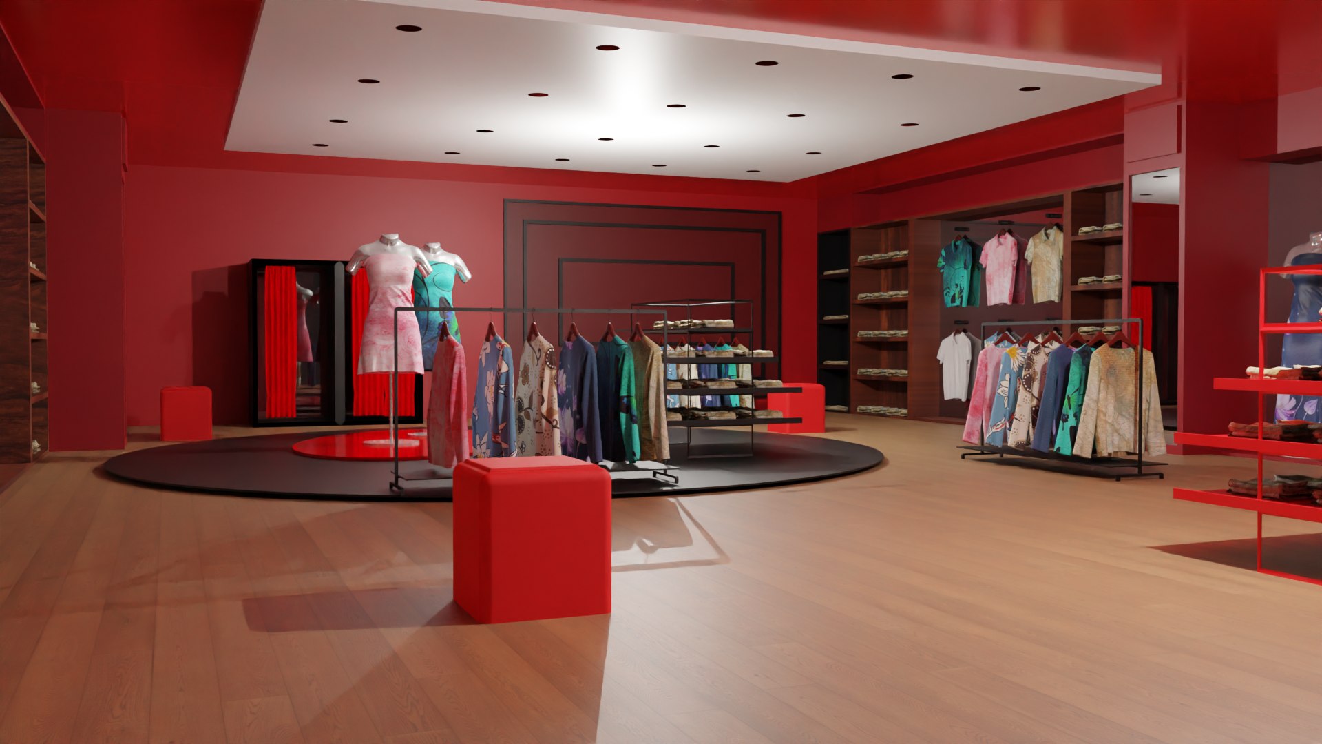 3D Model Clothing Store Interior - TurboSquid 2157389