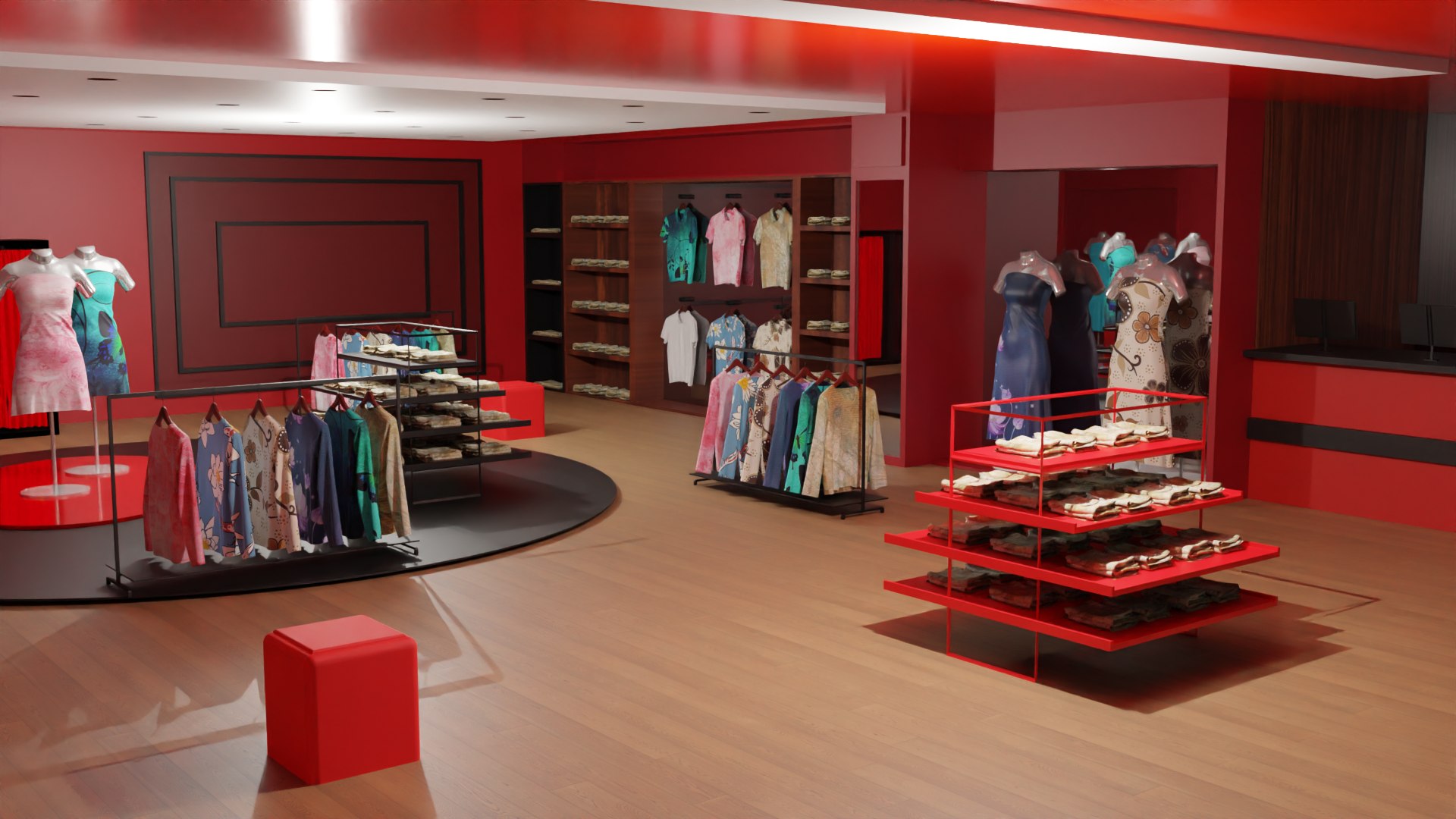 3D Model Clothing Store Interior - TurboSquid 2157389