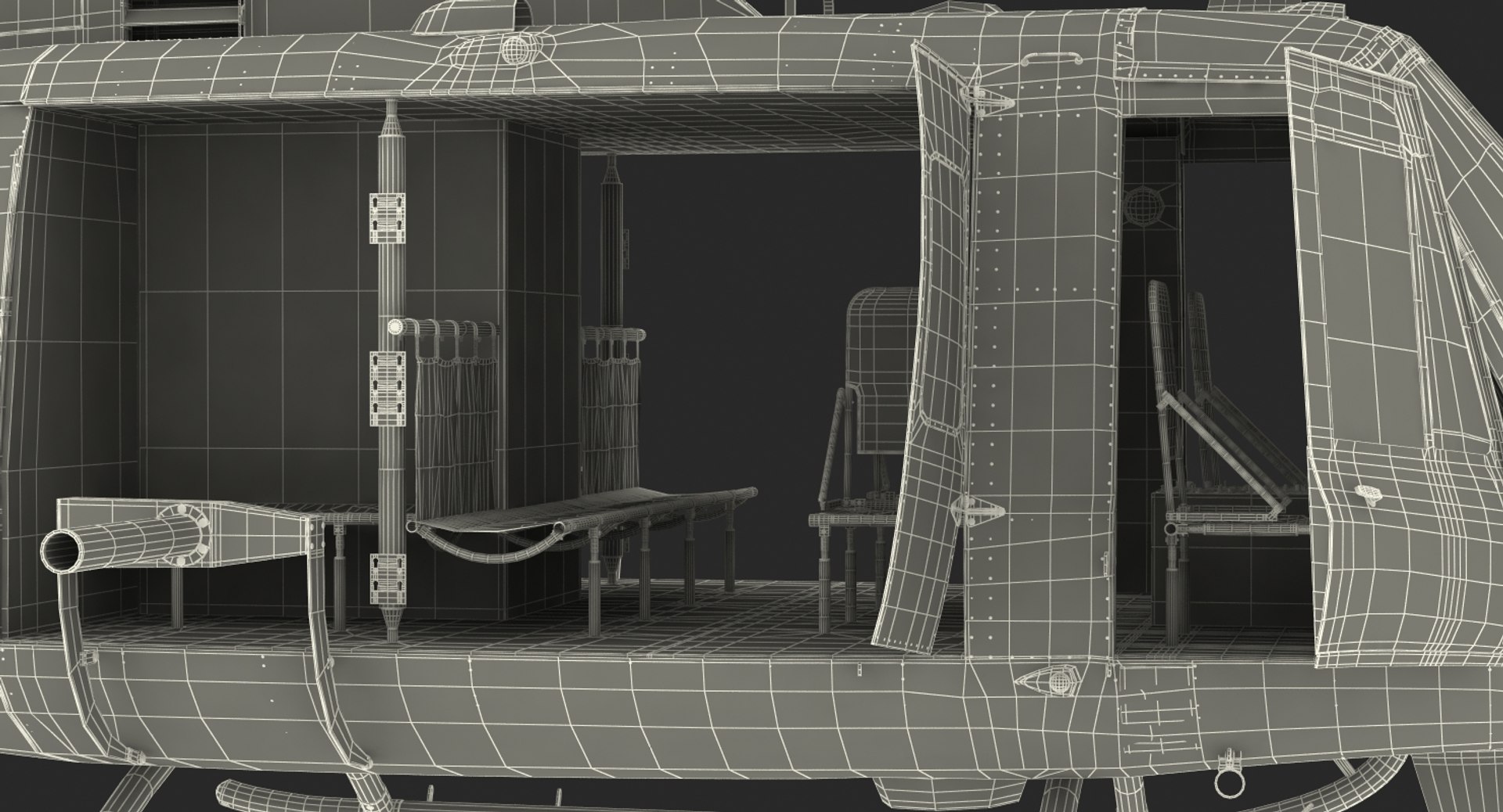 Air Medical Helicopter Bell Model - TurboSquid 1187460