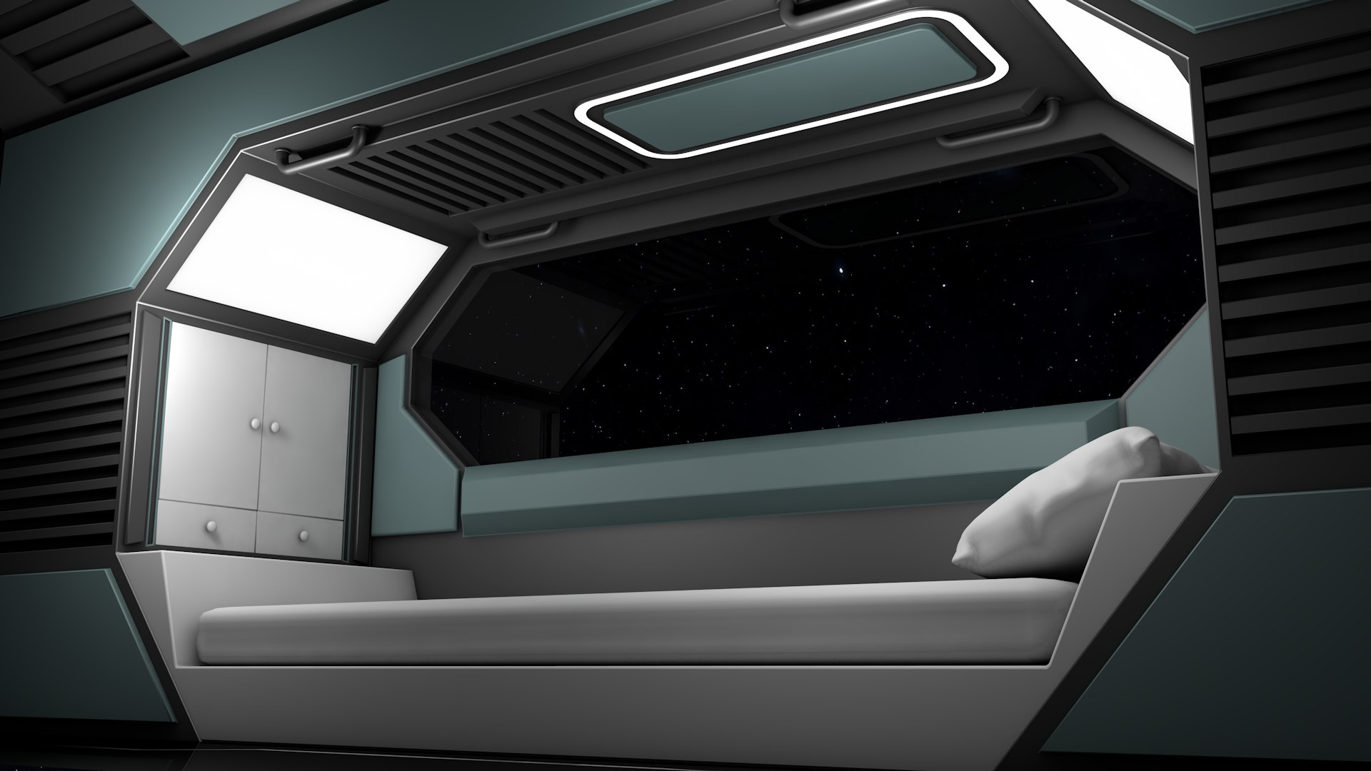 Sci Fi Bedroom Model - TurboSquid 1770014