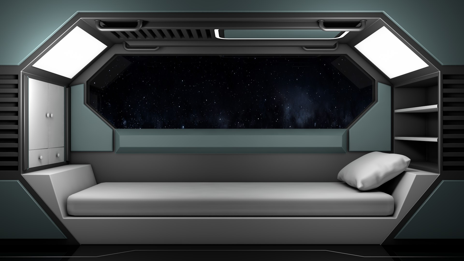 Sci Fi Bedroom model - TurboSquid 1770014