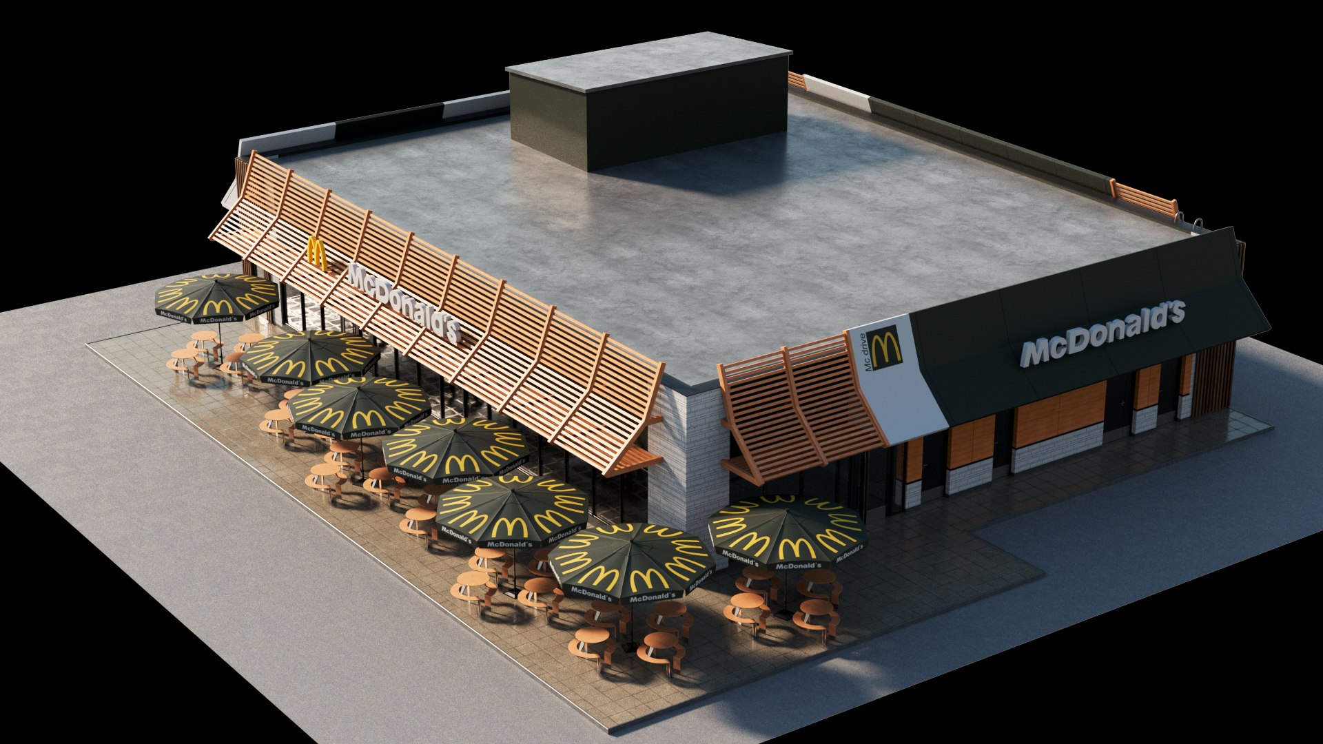3D Model McDonalds Restaurant - TurboSquid 2417046