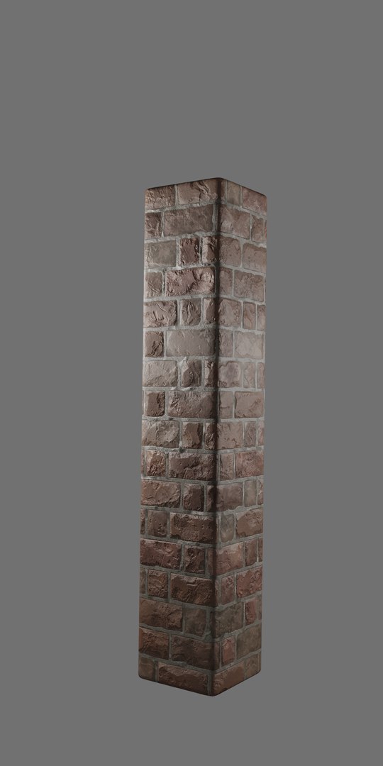 Photorealistic brick column 3D model - TurboSquid 1163840
