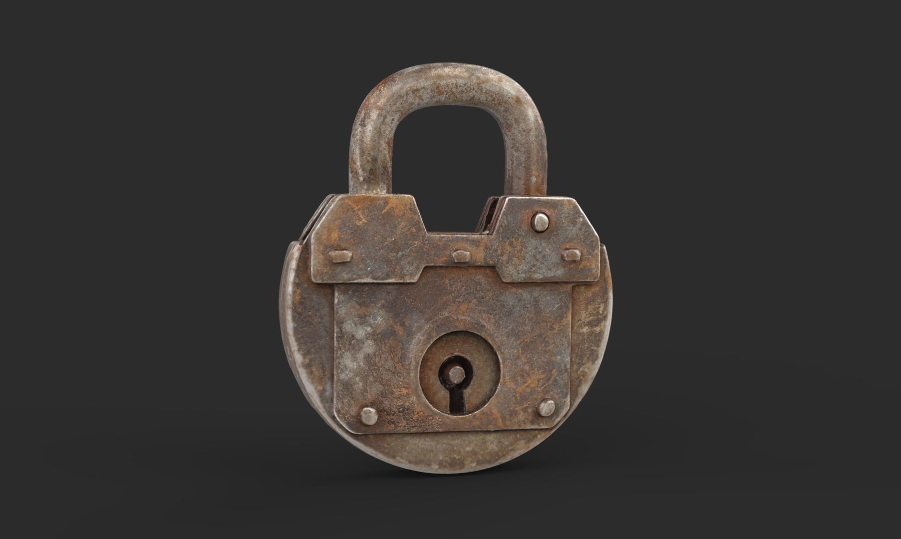 3D Old Metal Lock - TurboSquid 2207395