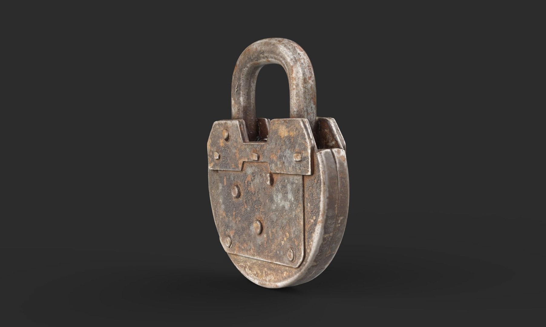 3D Old Metal Lock - TurboSquid 2207395