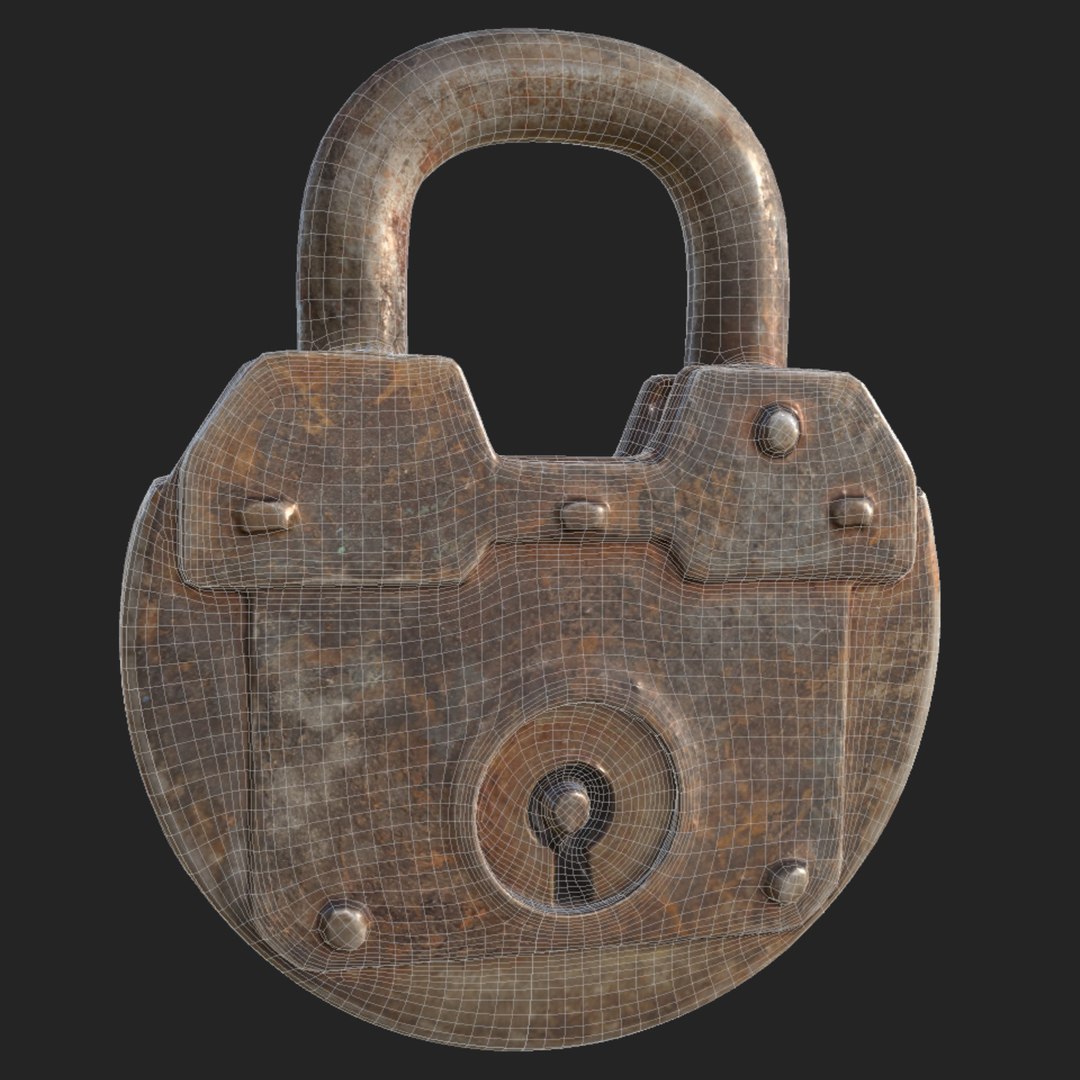 3D Old Metal Lock - TurboSquid 2207395