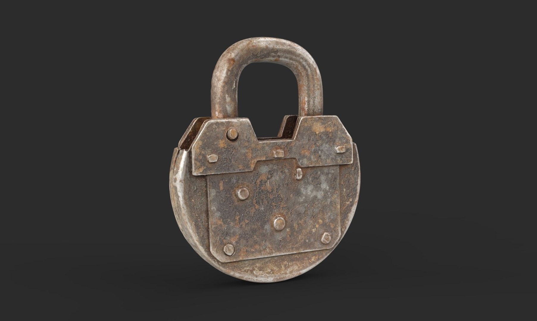 3D Old Metal Lock - TurboSquid 2207395
