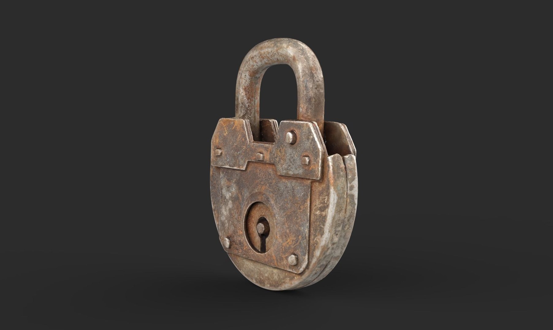 3D Old Metal Lock - TurboSquid 2207395