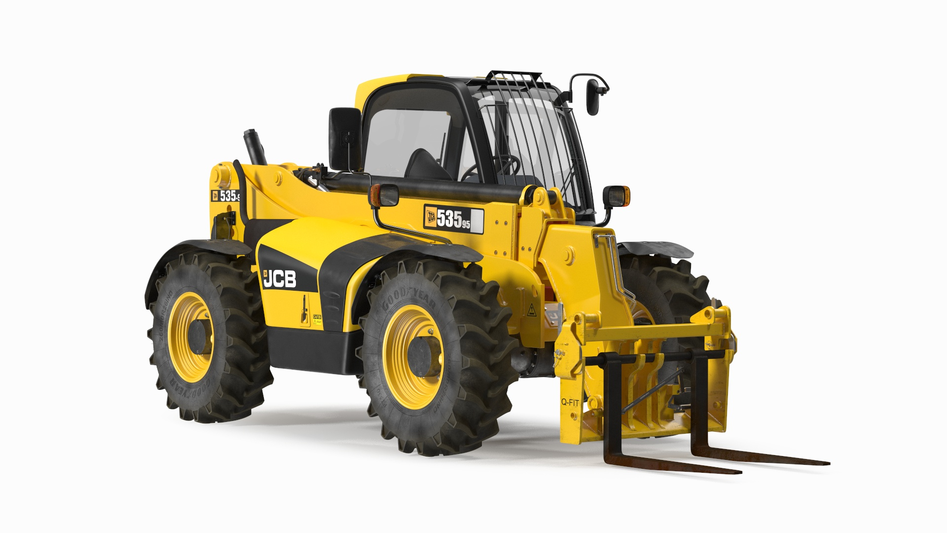 Telehandler JCB 535 Rigged For Maya 3D - TurboSquid 2159271