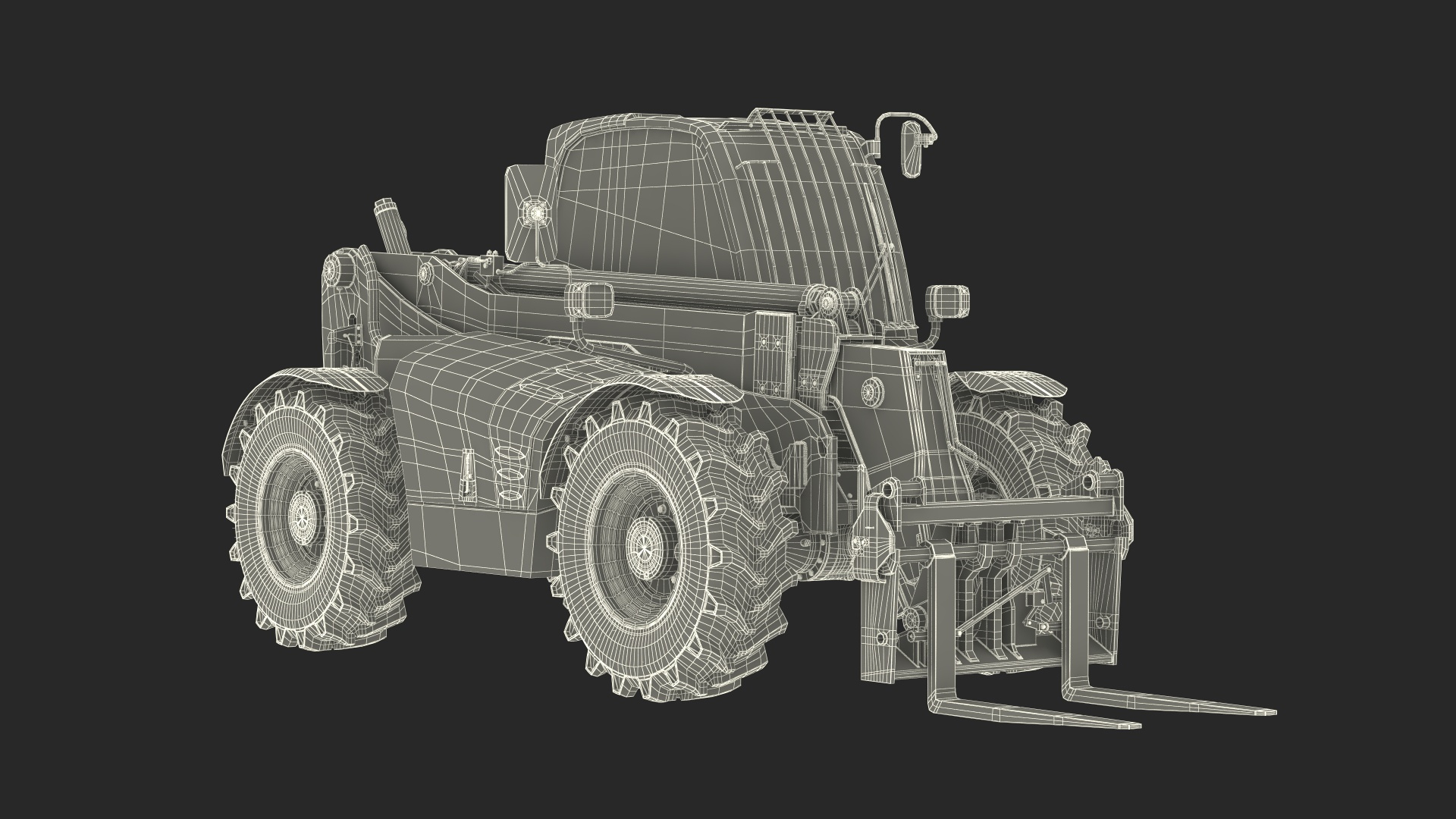 Telehandler JCB 535 Rigged For Maya 3D - TurboSquid 2159271