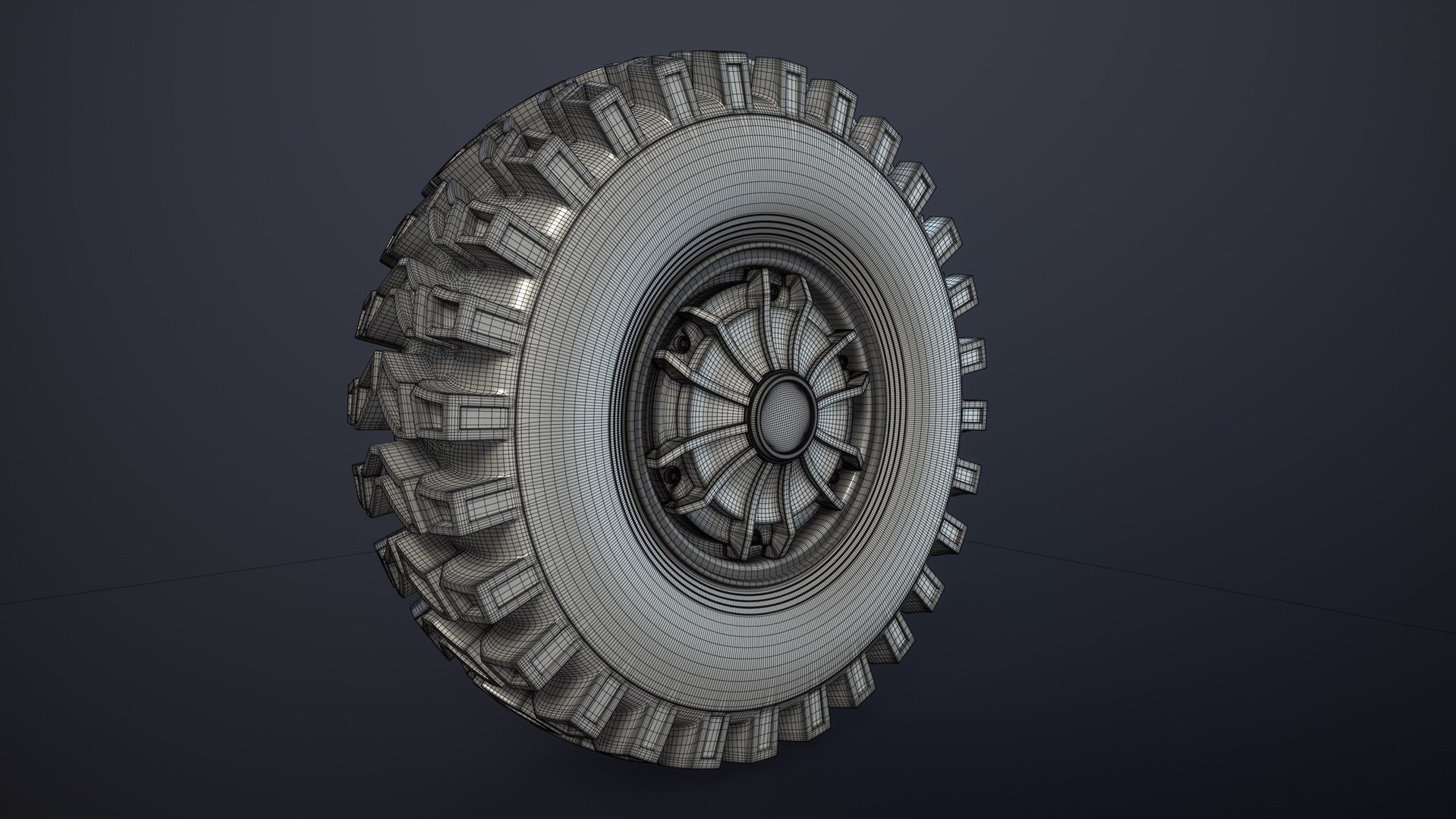 3D Model Off-Road Electric-Motor Wheel - TurboSquid 2385835