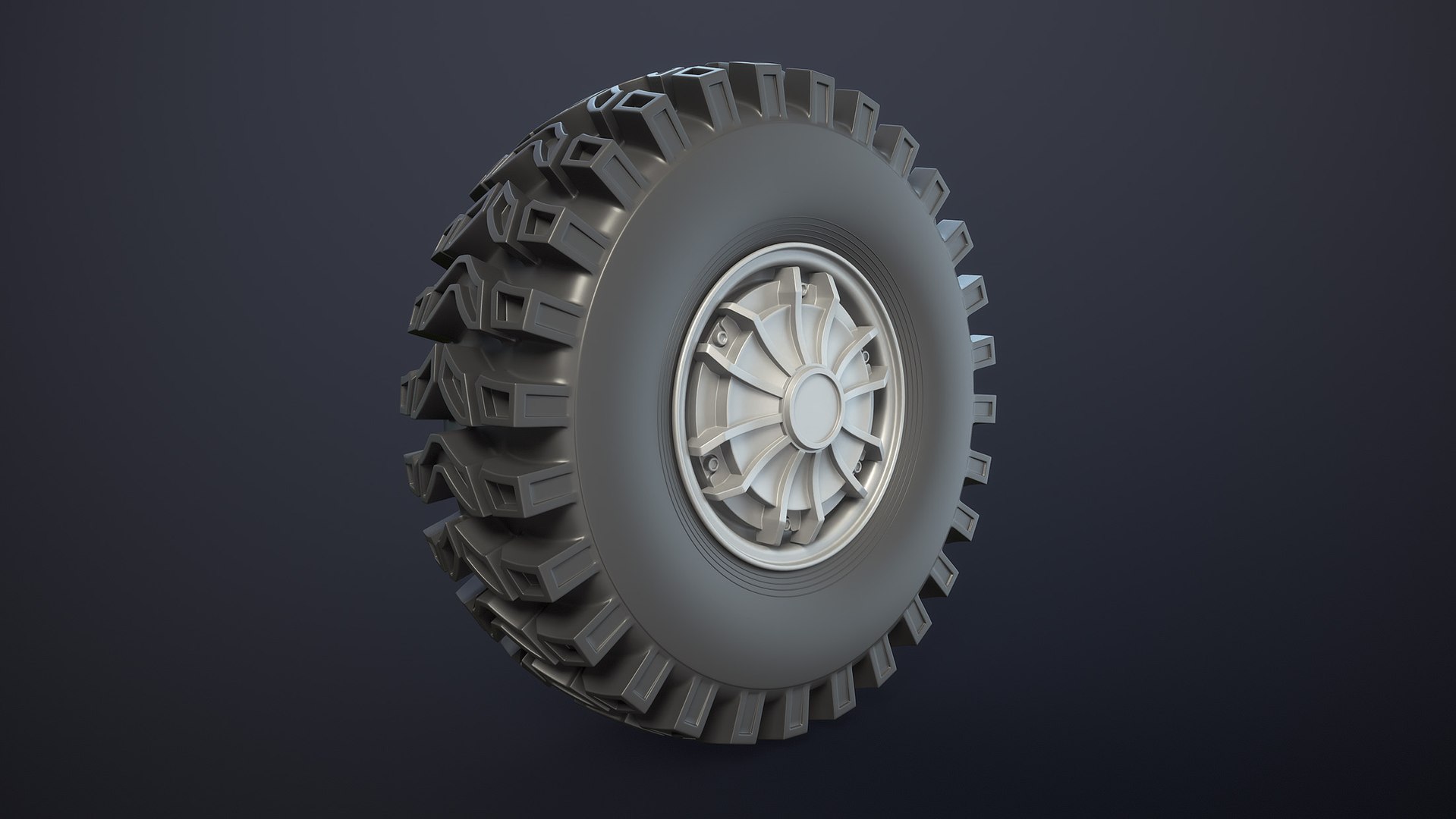 3D Model Off-Road Electric-Motor Wheel - TurboSquid 2385835