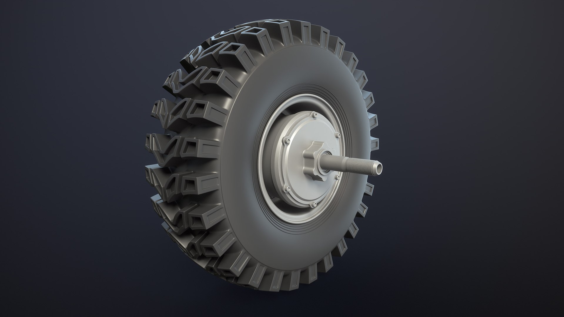 3D Model Off-Road Electric-Motor Wheel - TurboSquid 2385835