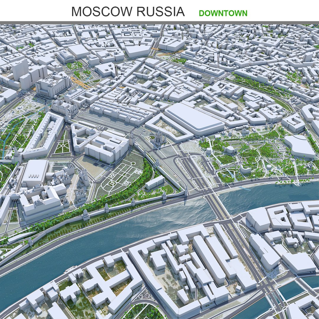 3D Moscow Downtown Russia Model - TurboSquid 1989402