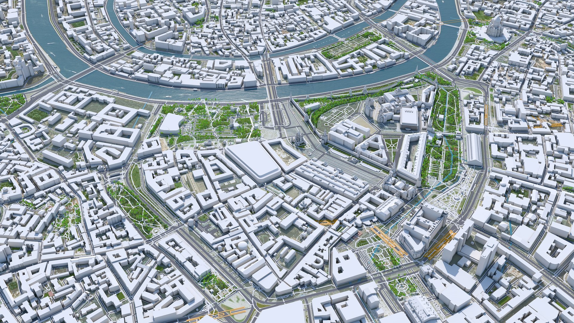 3D Moscow Downtown Russia Model - TurboSquid 1989402