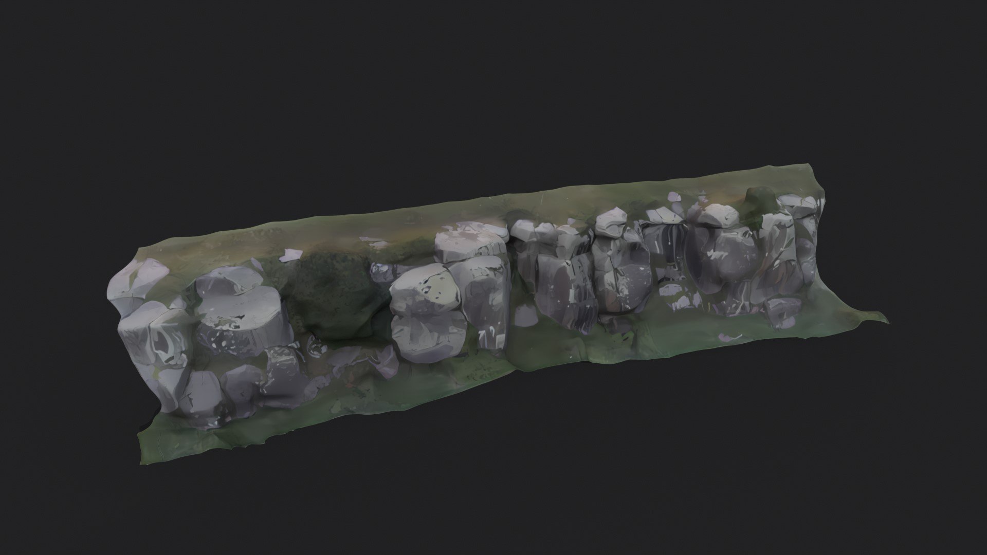 3D Model Cliff Rock 3d Model In Anime Cartoon Style - TurboSquid 2030238