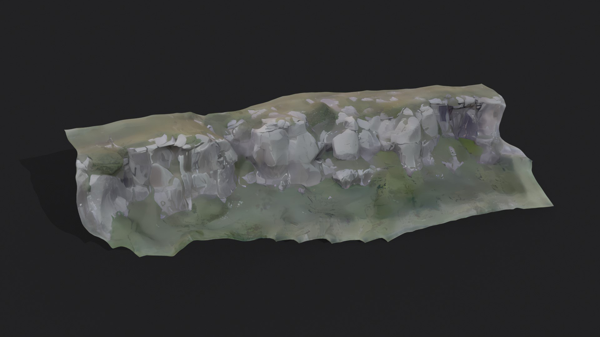 3D Model Cliff Rock 3d Model In Anime Cartoon Style - TurboSquid 2030238