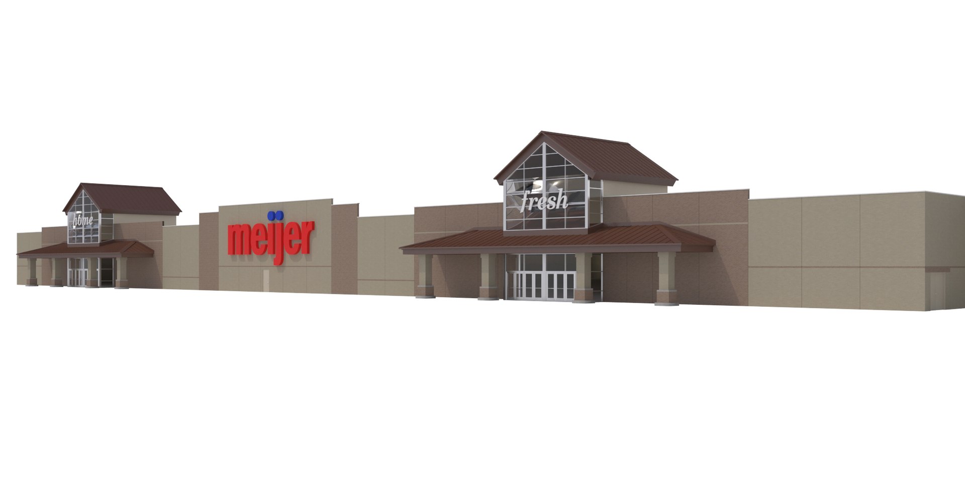 Meijer Grocery Store Retail 3D - TurboSquid 1192378