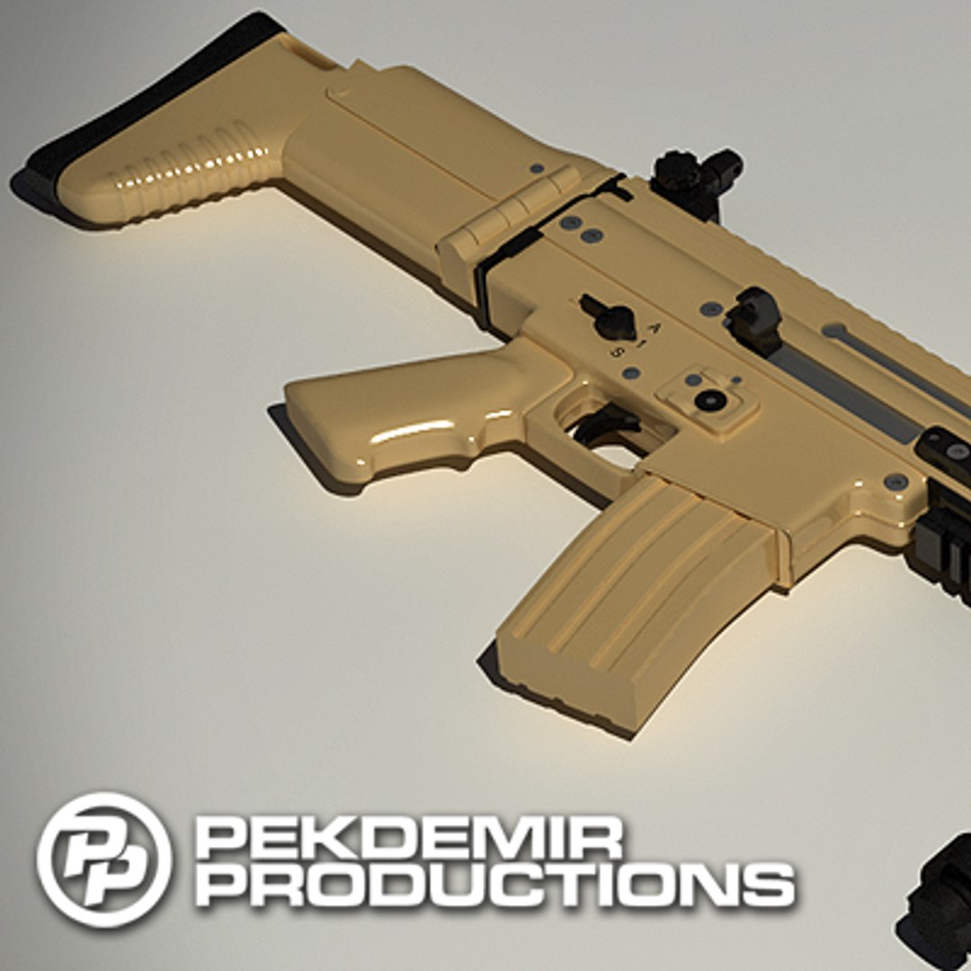 Fn Scar-l Assault Rifle 3d Model