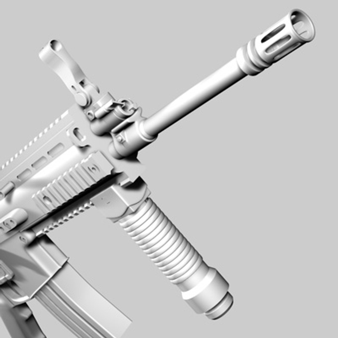Fn Scar-l Assault Rifle 3d Model