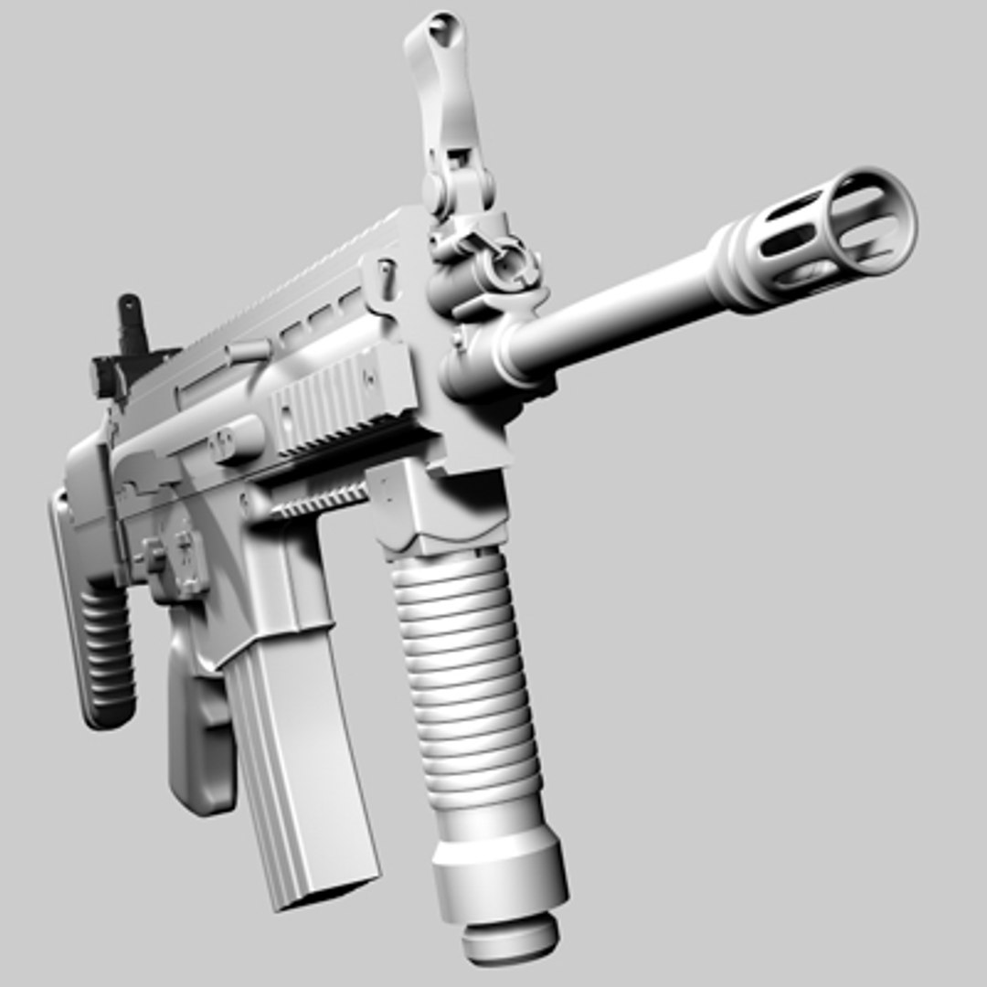 Fn Scar-l Assault Rifle 3d Model