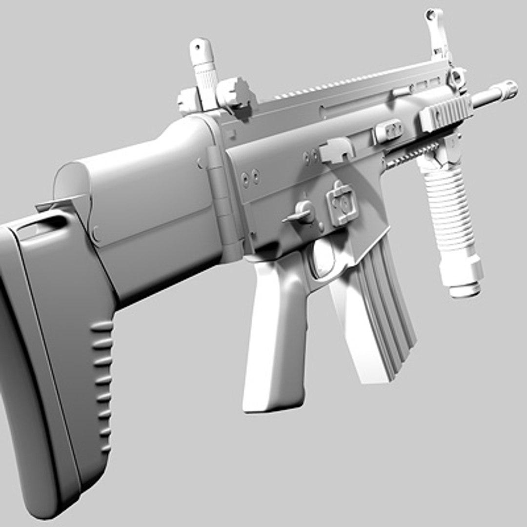 Fn Scar-l Assault Rifle 3d Model