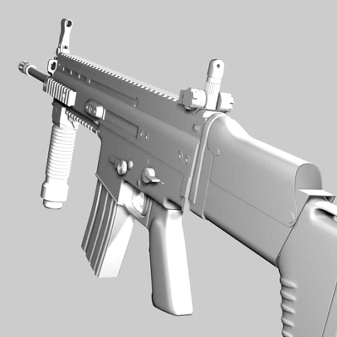 Fn Scar-l Assault Rifle 3d Model