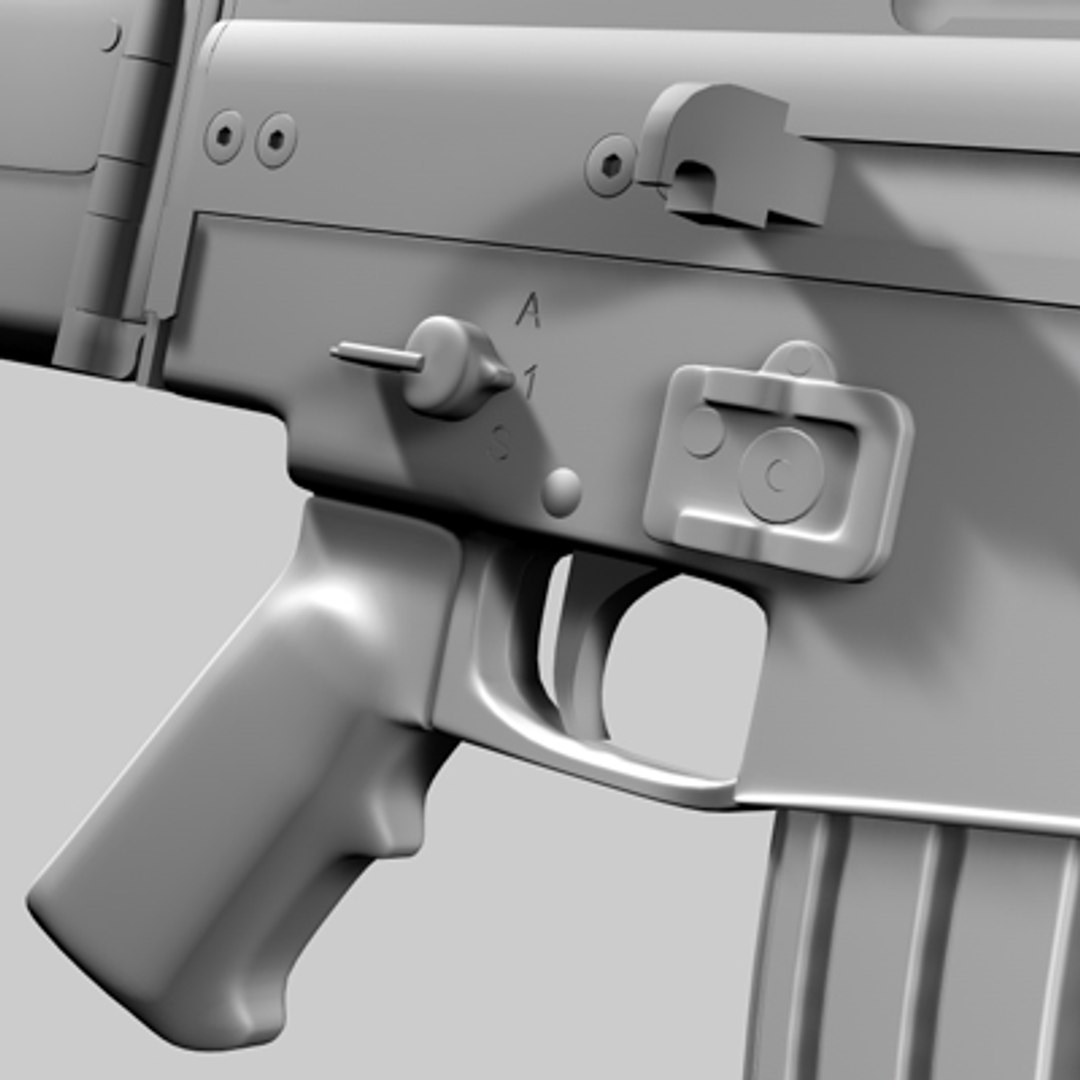 Fn Scar-l Assault Rifle 3d Model