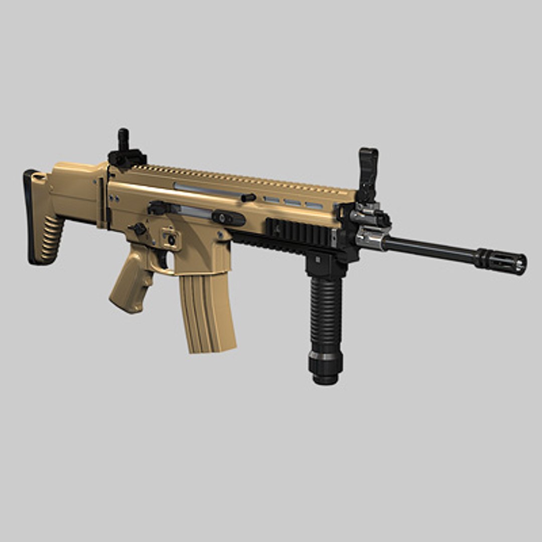 Fn Scar-l Assault Rifle 3d Model