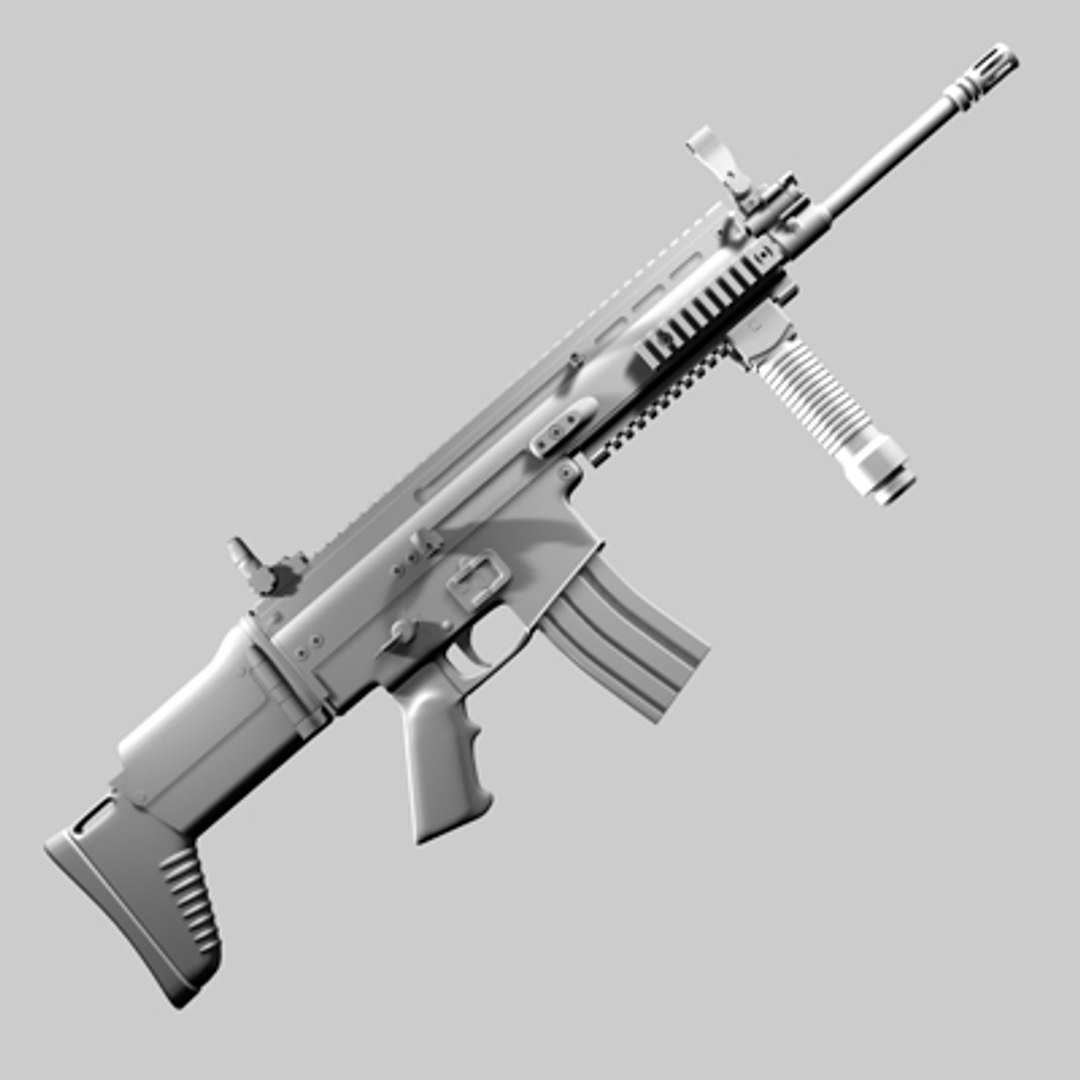 Fn Scar-l Assault Rifle 3d Model