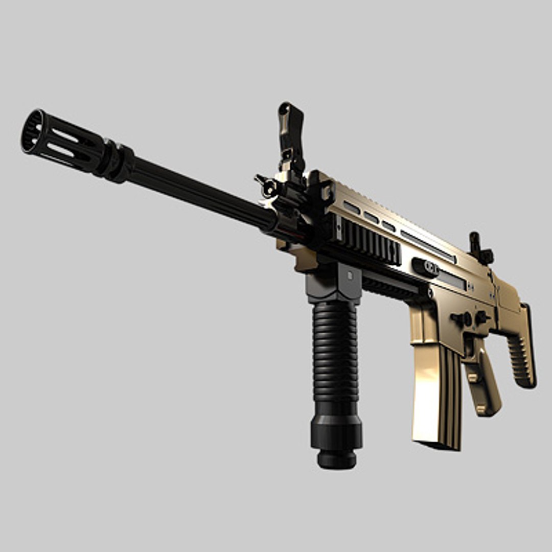 Fn Scar-l Assault Rifle 3d Model