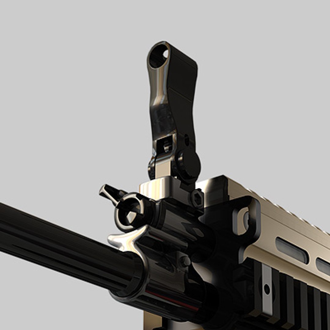 Fn Scar-l Assault Rifle 3d Model