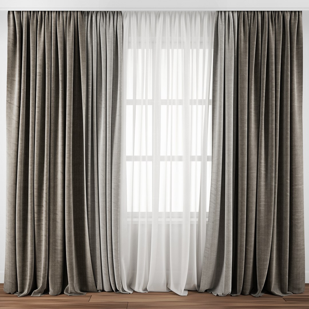Curtain fabric drape 3D - TurboSquid 1343694