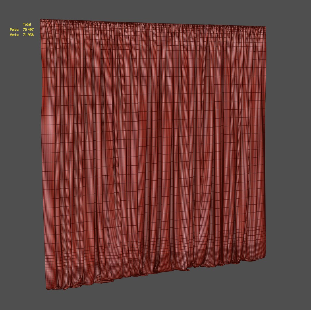 Curtain fabric drape 3D - TurboSquid 1343694