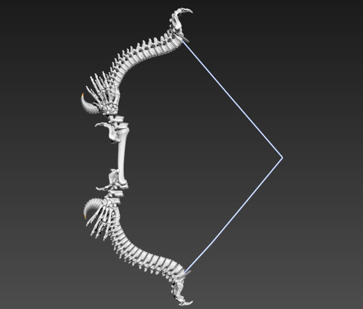 Bow Ancient Bones 3d Max