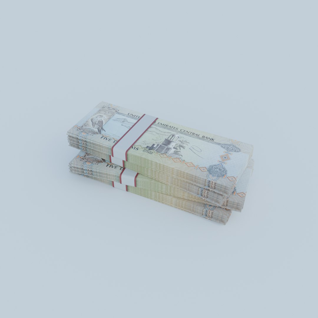 5 United Arab Emirates Dirham DH Currency Model - TurboSquid 2378705