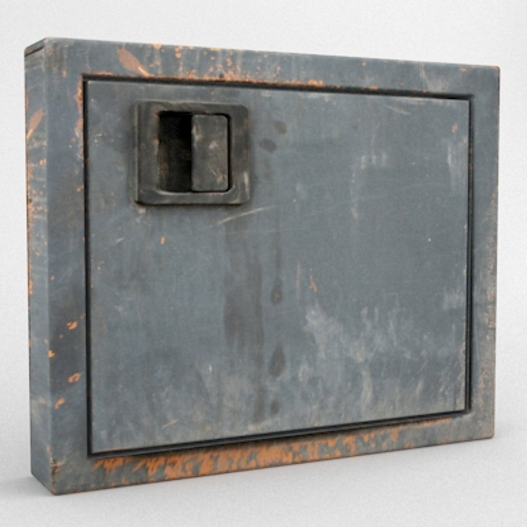 Weathered Door Metal Hatch 3d C4d
