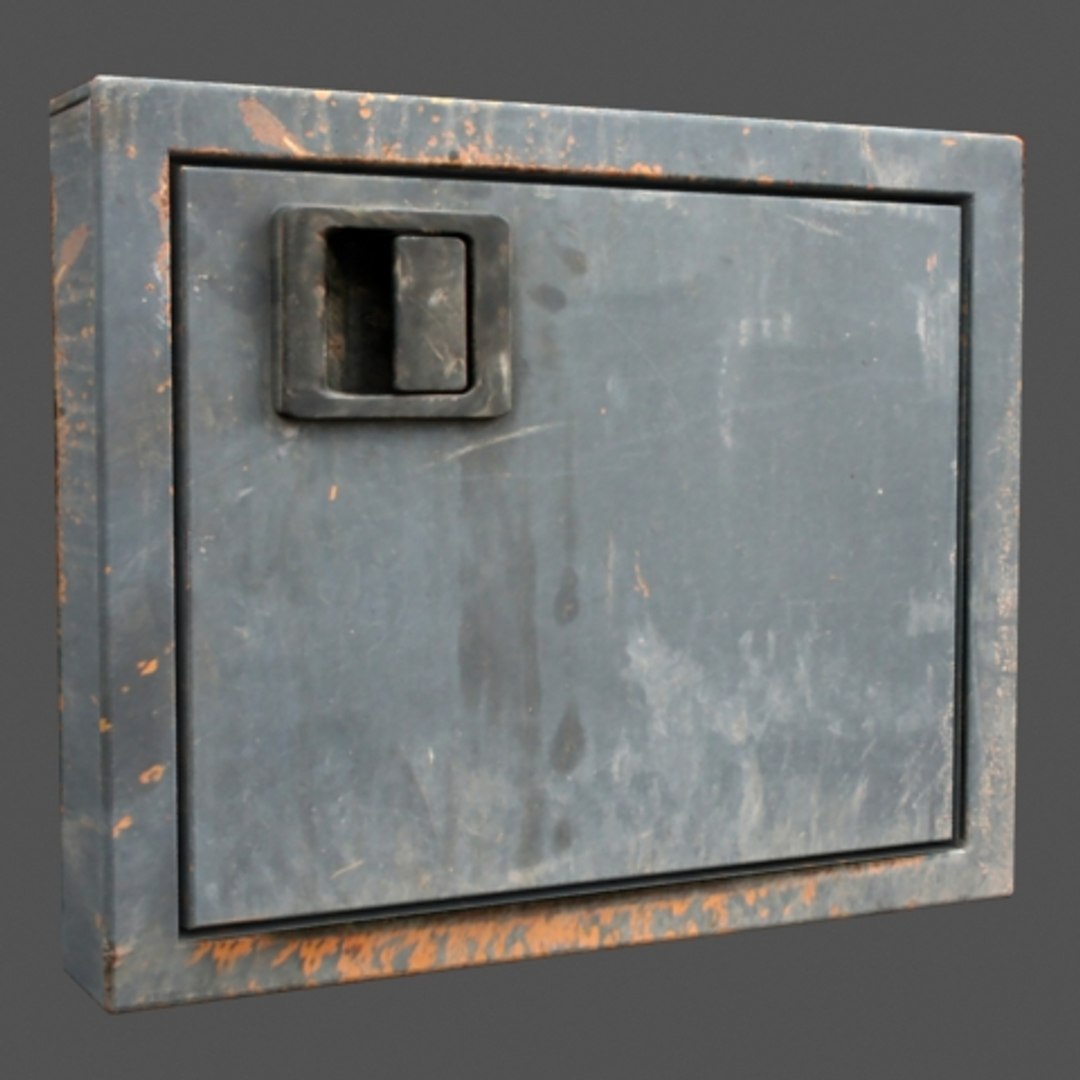 Weathered Door Metal Hatch 3d C4d
