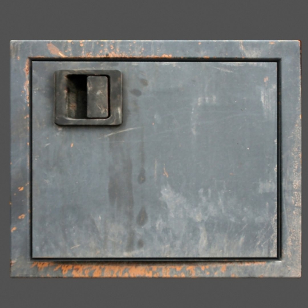 Weathered Door Metal Hatch 3d C4d