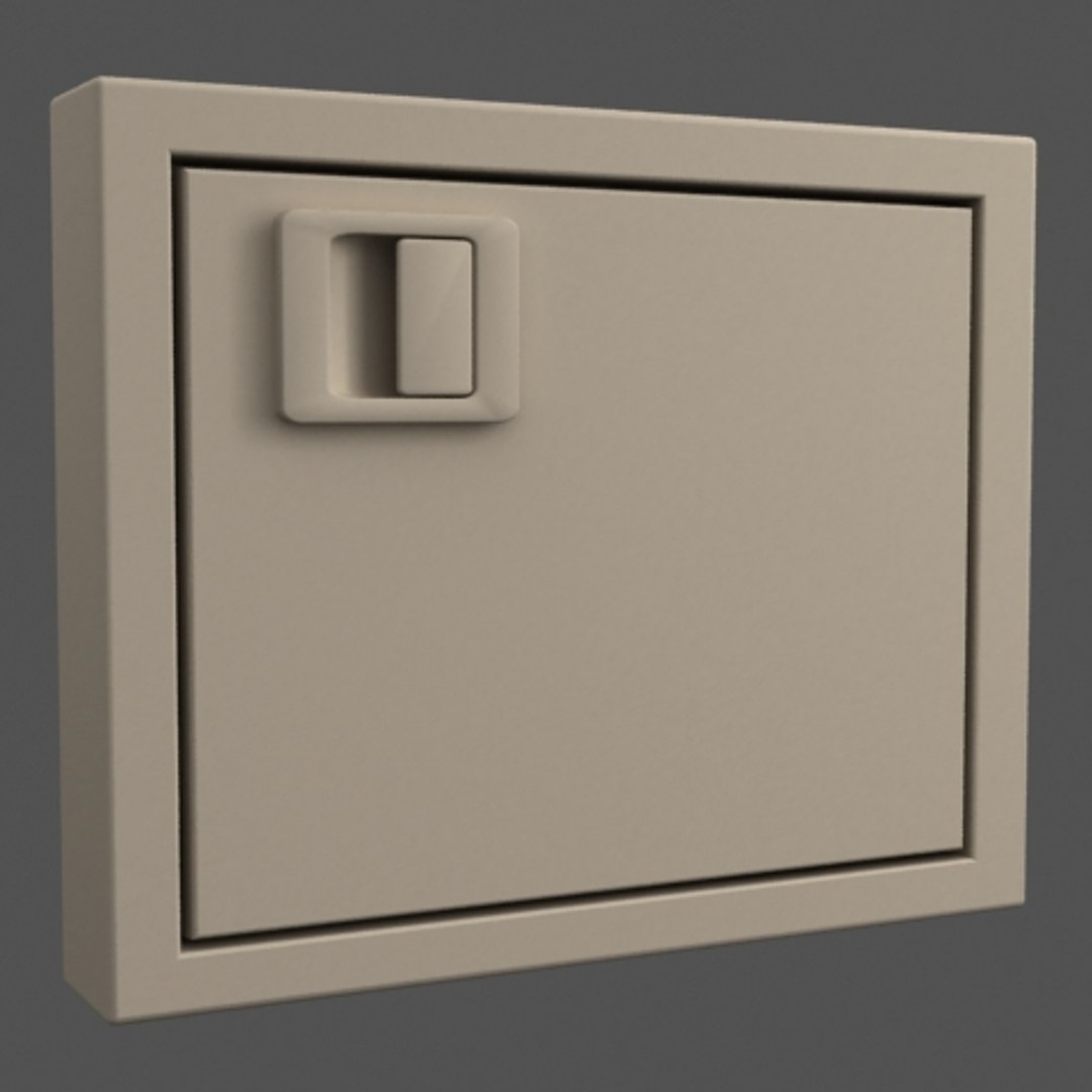 Weathered Door Metal Hatch 3d C4d