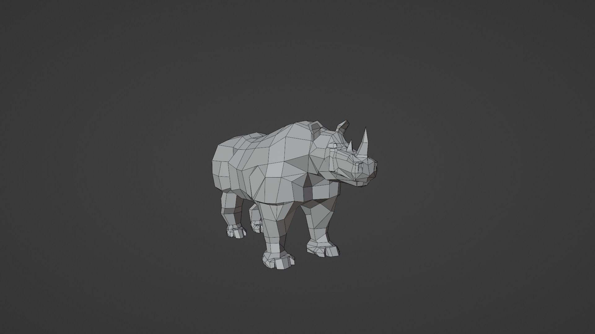 3d Low Poly Rhino Turbosquid 2131323 