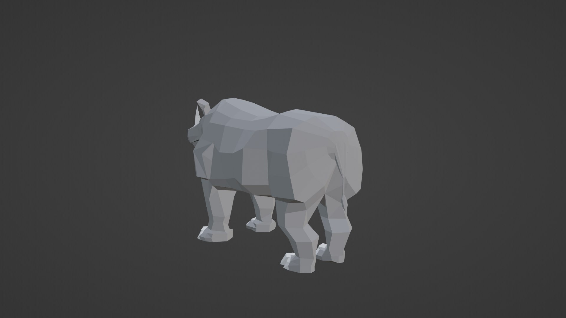 3D LOW POLY Rhino - TurboSquid 2131323