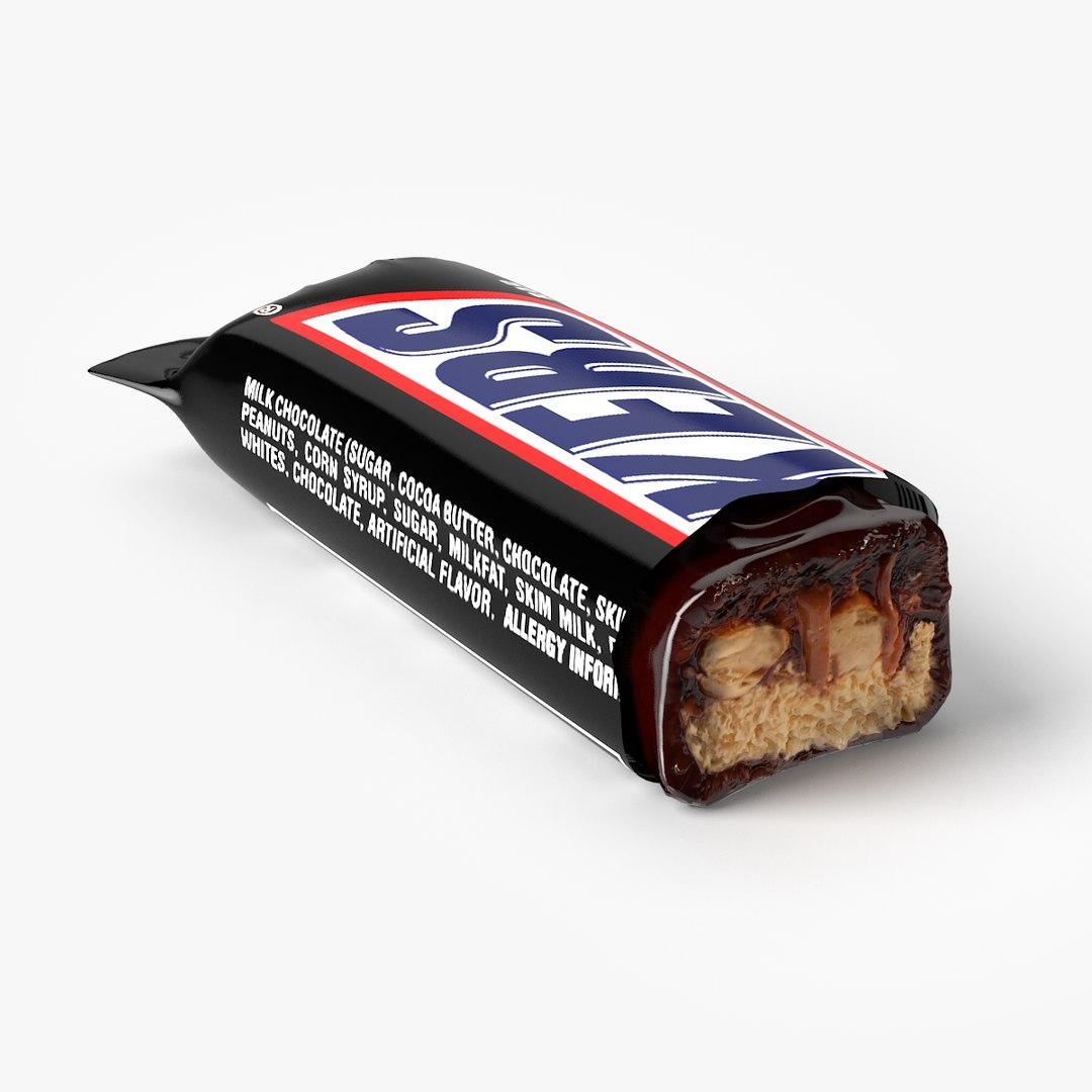 snickers real realistic 3d model