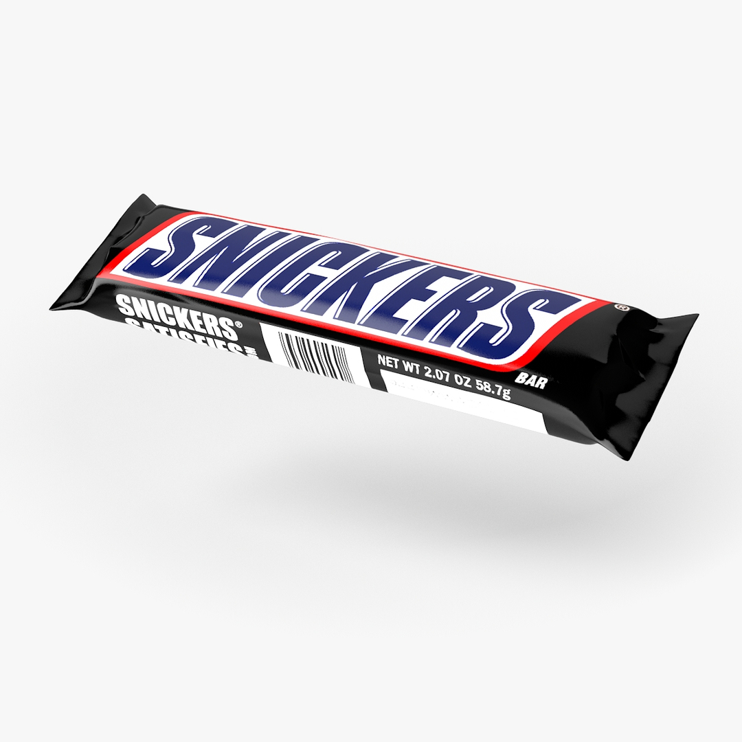 snickers real realistic 3d model