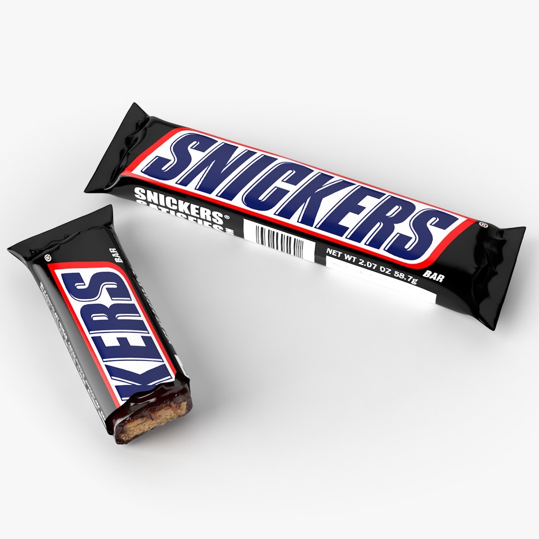 snickers real realistic 3d model