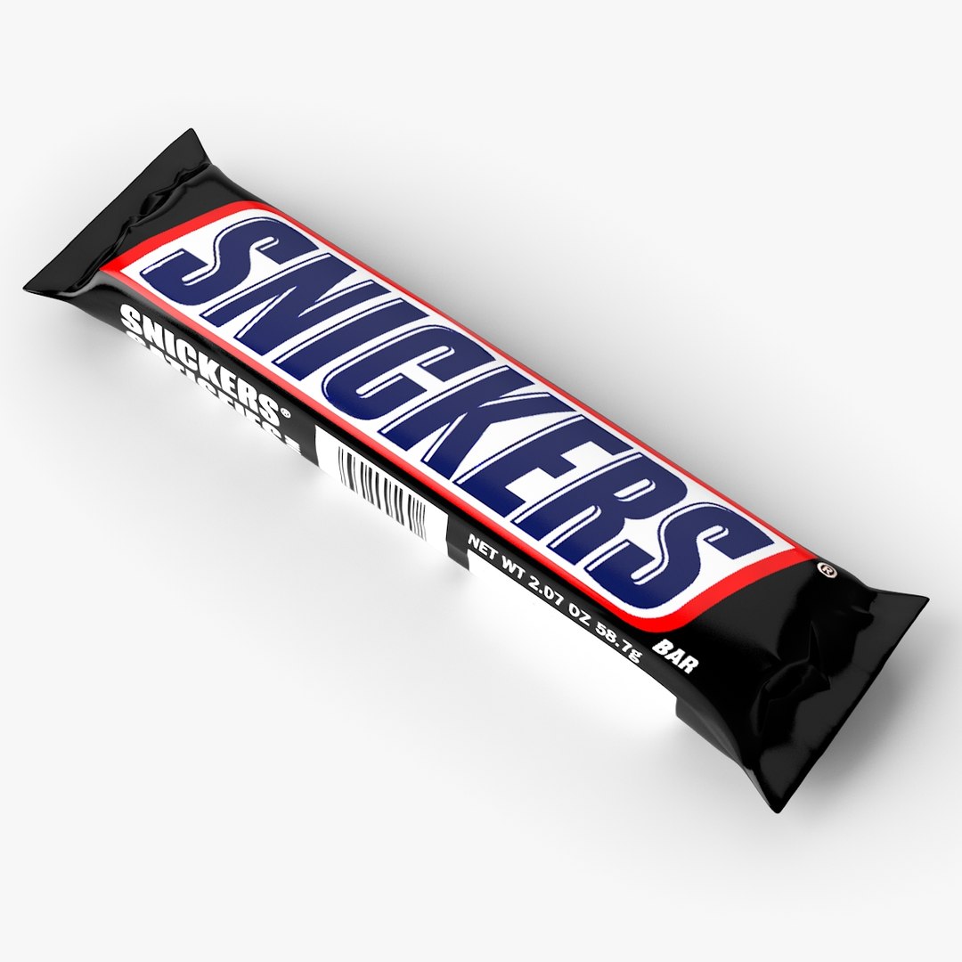 snickers real realistic 3d model
