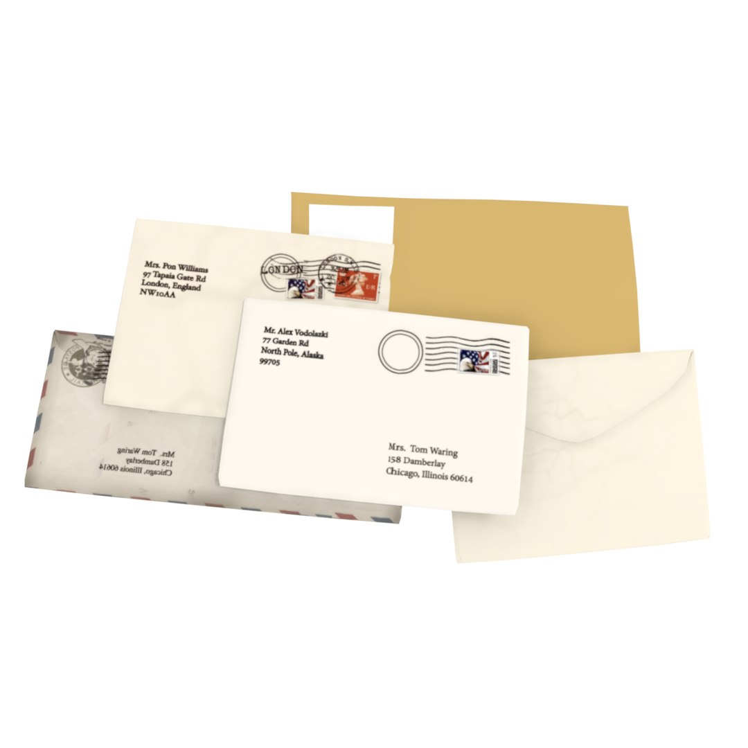 Mailboxes Letters Package C4d
